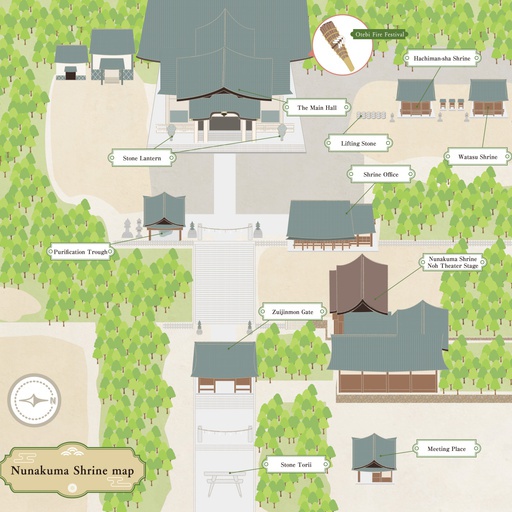 Nunakuma Shrine precincts map - stroly.com